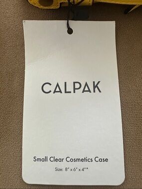 Calpak | Bags | Calpak Small Clear Cosmetic Case In Lemon | Poshmark